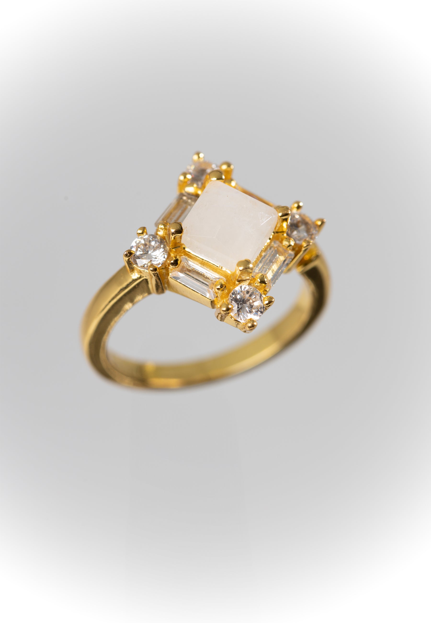 Anillo Rombo Polaris Blanco | LAVANI Jewels