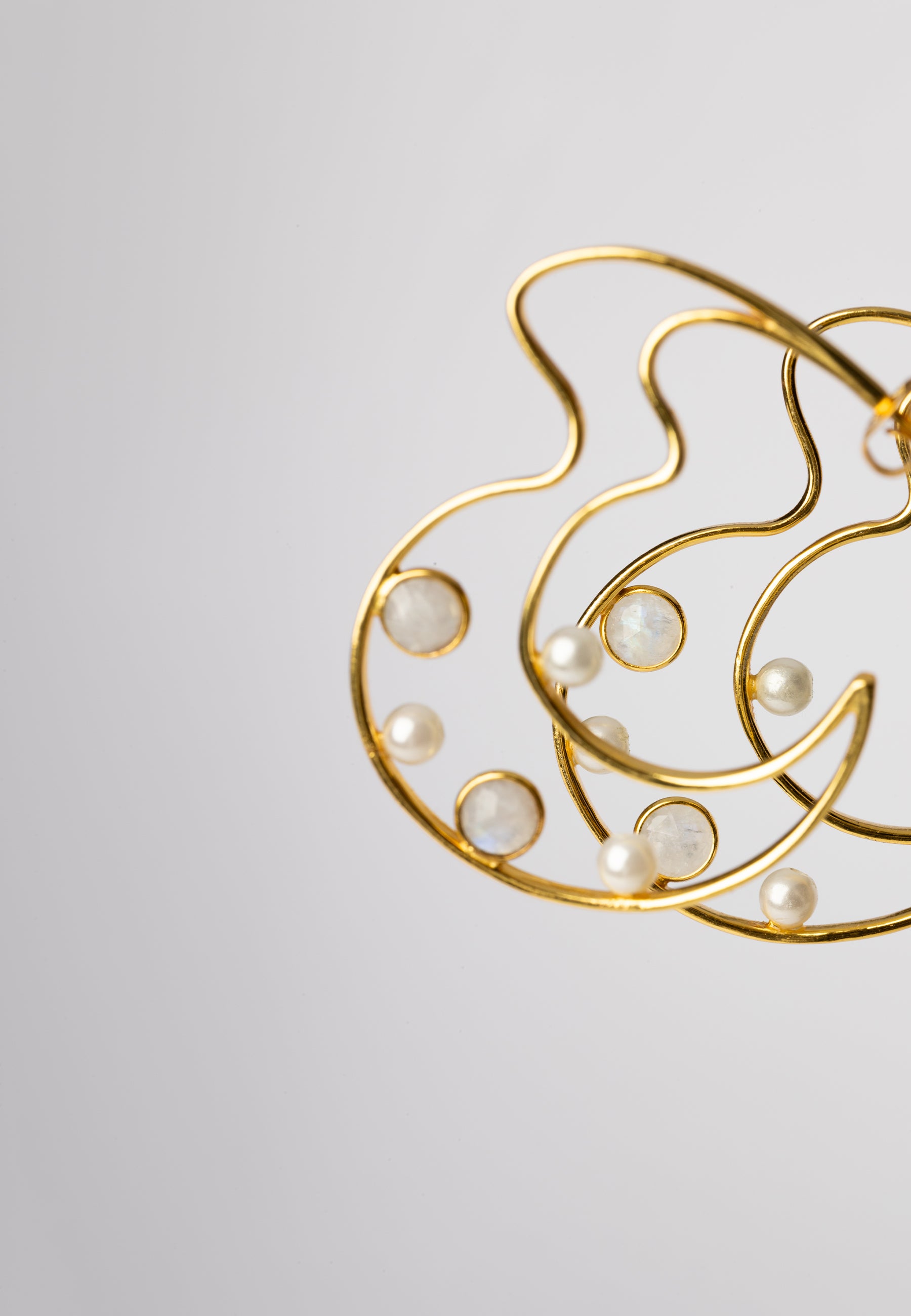 Lyra Double Pearl Earrings | LAVANI Jewels