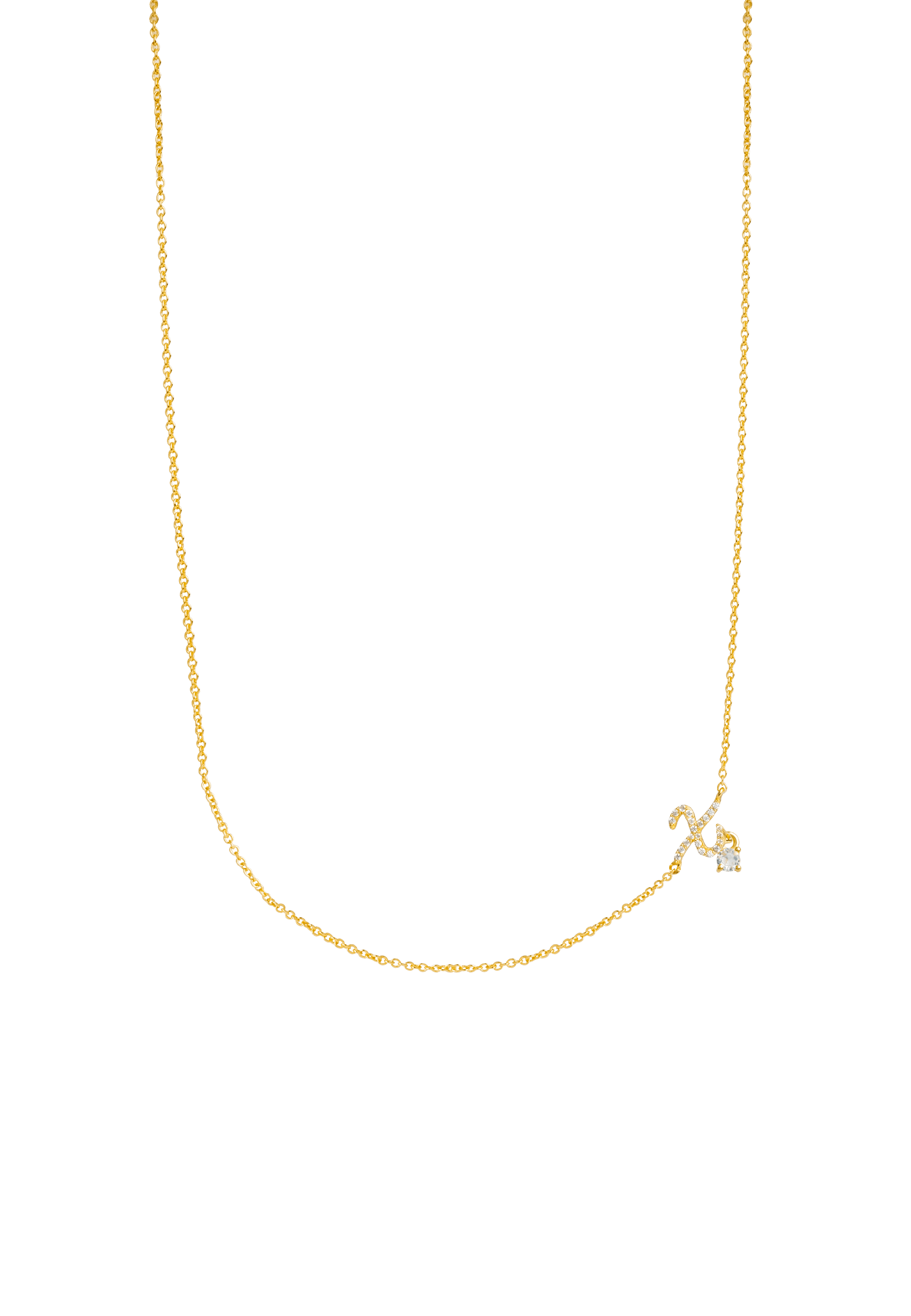 Initial X Necklace with Zircons | LAVANI